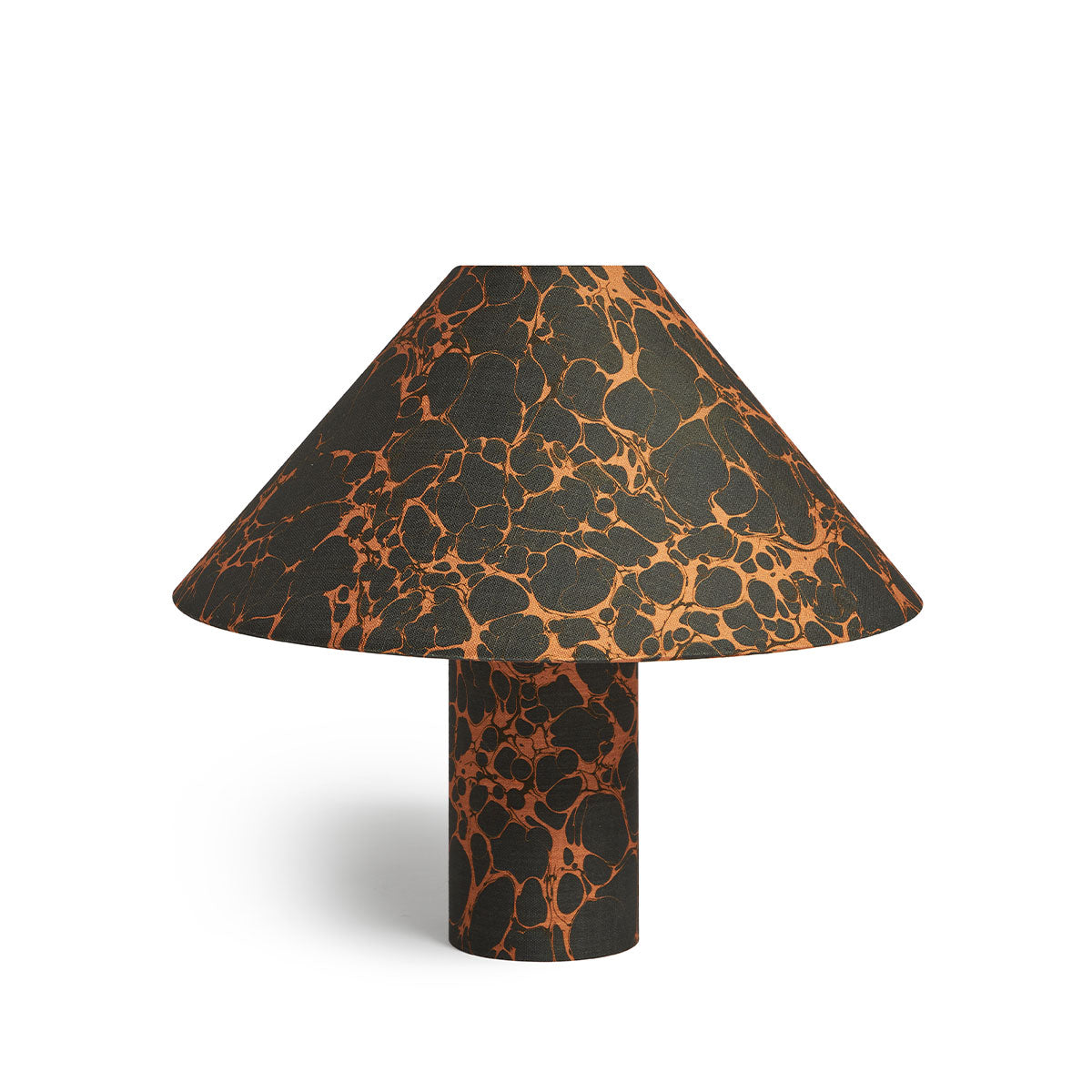 Margate Marble Linen Cone Table Lamp - Tobacco Ink – Poodle & Blonde